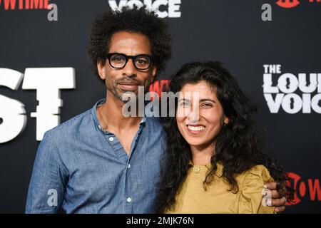 Touré, left, and Rita Nakouzi attend the premiere of Amazon Studios ...