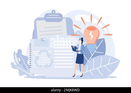 Sustainability, Characters using green electricity, windmills and solar ...