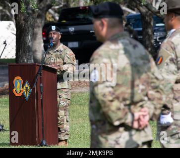 Brig. Gen. Jason E. Kelly, Fort Jackson commanding general, speaks with ...