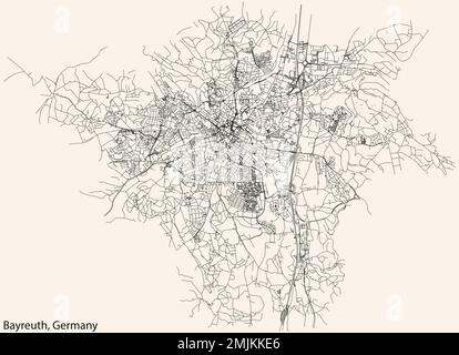Street roads map of BAYREUTH, GERMANY Stock Vector Image & Art - Alamy