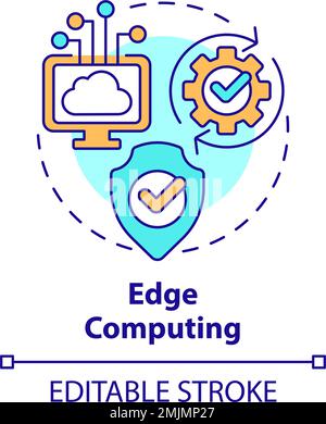 Edge computing technology and IOT infographic with icons Stock Vector ...