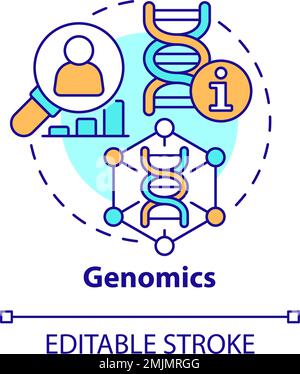 Genomics icon, dna research vector Stock Vector Image & Art - Alamy