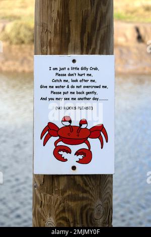 Crabbing sign at Blakeney, Norfolk, England Stock Photo - Alamy