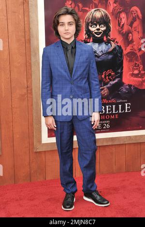 Luca Luhan attends the Annabelle Comes Home premiere on June 20, 2019 ...
