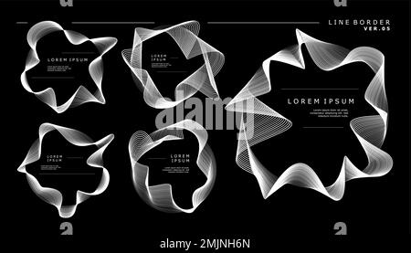 Modern blended lines abstract border design template. Modern border ...