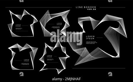 Abstract lines square border design template. Modern square lines border Stock Vector Image ...