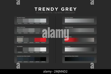 Set Of Pastel Tones Color Palette Catalog Sample With RGB HEX Codes ...