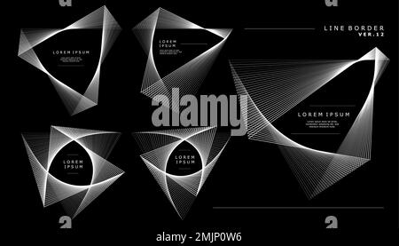 Modern blended lines abstract border design template. Modern border ...