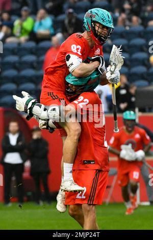 Whipsnakes' Ryan Drenner celebrates scoring the winning goal as Archers ...