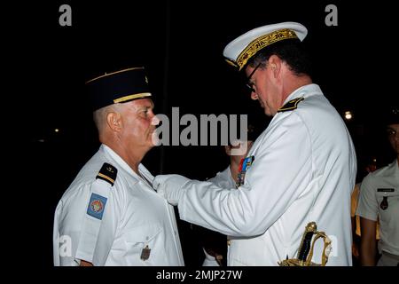 French Navy Rear Adm. Geoffroy d'Andigne, joint commander of the French ...