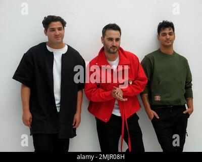Members of the Mexican pop band Reik, from left, Julio Ramírez, Jesús ...