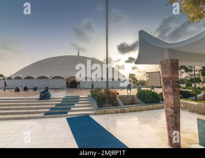 Exterior view of Tooba mosque, modern religious architecture landmark ...