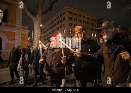 Torchlight procession on the occasion of Holocaust Remembrance Day to ...