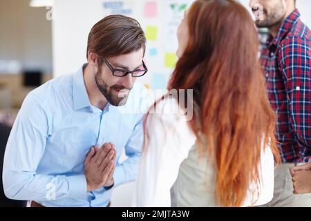Businesspeople bowing down Stock Photo - Alamy