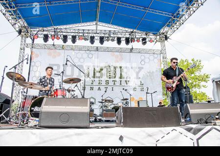 Justin Tessier, left, and Tarek Jafar of The Blue Stones are seen at ...