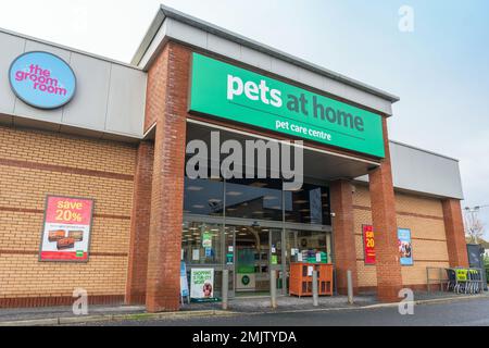 Signage above the retail outlet Pets at Home, Ayr, UK Stock Photo - Alamy