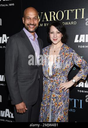 Keegan-Michael Key, left, and wife Elisa Key attend the premiere of ...