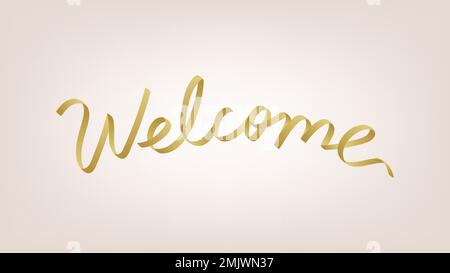 Festive golden welcome typography vector Stock Vector Image & Art - Alamy