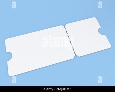 Tear-off cinema ticket on a orange background. 3d render illustration ...