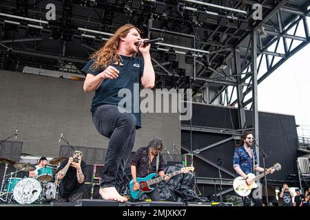 Brett Emmons of The Glorious Sons performs at the Sonic Temple Art and ...