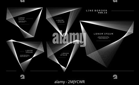 Modern blended lines abstract border design template. Modern border ...