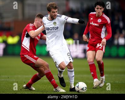 Accrington Stanley's Ryan Astley (left), Harvey Rodgers (centre) and ...
