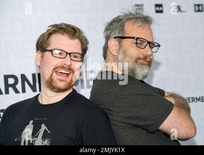 "Rick and Morty" co-creators Justin Roiland, left, and Dan Harmon ...