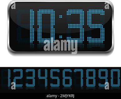 Blue digital clock, vector eps10 illustration Stock Vector Image & Art ...