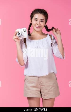 Take summer modelling young woman Stock Photo - Alamy