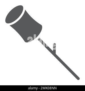 Marshmallow stick icon logo sign vector outline in black and white ...