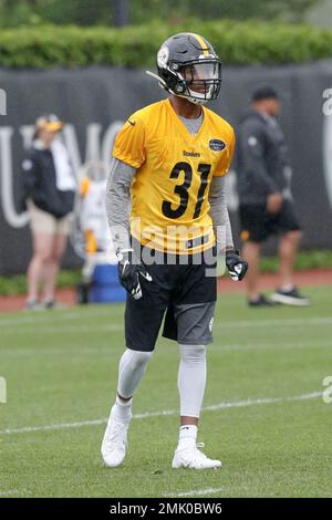 Pittsburgh Steelers cornerback Justin Layne (31) leaves the field after ...