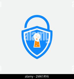 Laboratory and security logo template, easy to create and suitable for ...