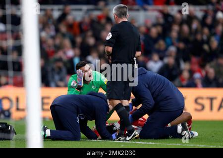 Middlesbrough's Chuba Akpom following the Sky Bet Championship match at ...
