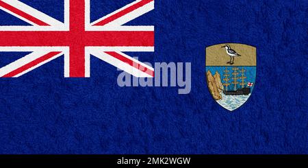 Flag of the British Overseas Territory of the Saint Helen Island on a ...