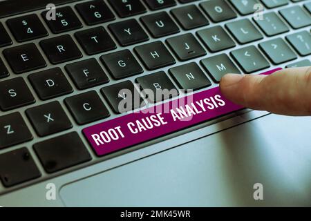 Sign displaying Root Cause Analysis. Internet Concept Method of Problem Solving Identify Fault ...