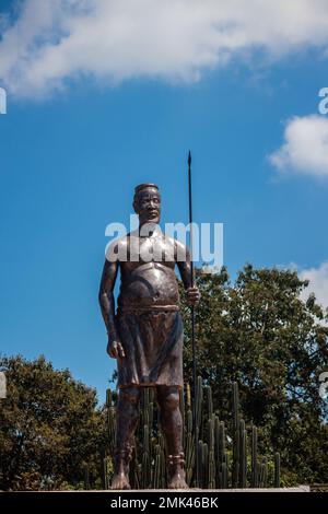 Stone statue of Ngungunyane also known as Gungunhana, the last dynastic ...