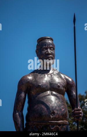 Stone statue of Ngungunyane also known as Gungunhana, the last dynastic ...