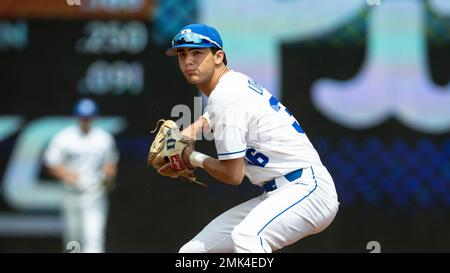 Duke's Joey Loperfido (36) makes a throw during an NCAA college ...