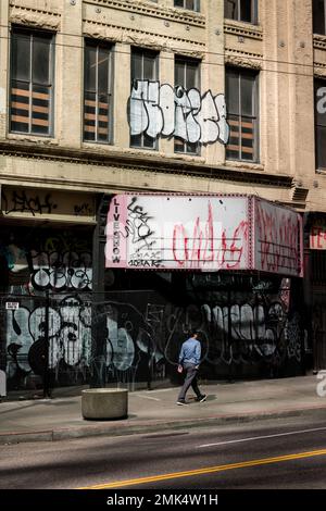 Seattle, USA. 5th Sep, 2022. Late in the day the old Lusty Lady strip ...