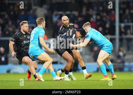 Greg Fisilau of Exeter Chiefs in action during the Investec Champions ...