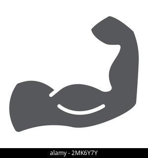 Silhouette Bodybuilder Flexing Arm Muscles Stencil Vector Drawing Stock ...