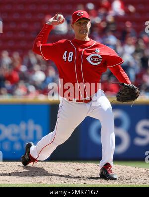 Cincinnati Reds relief pitcher Jared Hughes in action during a baseball ...