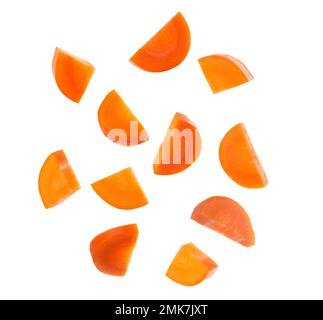 Cut fresh ripe carrot on white background Stock Photo - Alamy