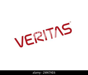 Veritas Technologies, rotated, white background, logo, brand name Stock ...