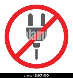 Power Plug Not Allowed Icon Vector Art Illustration Stock Vector Image ...