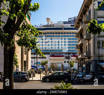 Messina, Sicily, Italy - cruise liner Norwegian Jade at terminal, with ...