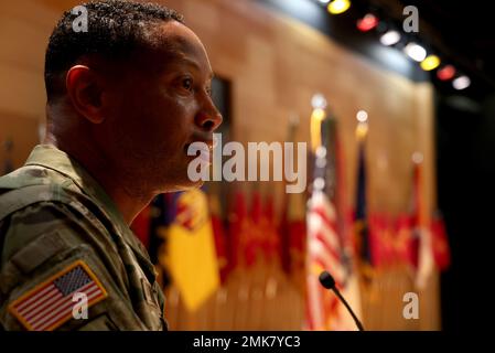 Brig. Gen. Daryl O. Hood (left), the commanding general of the 20th Chemical, Biological ...