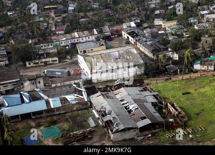 Aerial view of massive flooding caused by Hurricane Katrina submerging ...