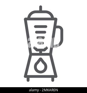 Blender icon linear vector graphics sign or symbol set for web app ui ...