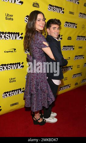 Molly Gordon, left, and Noah Galvin arrive for the world premiere of ...